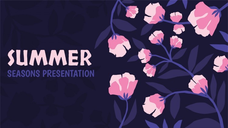 Pink Blooming Summer | Free Google Slide Theme