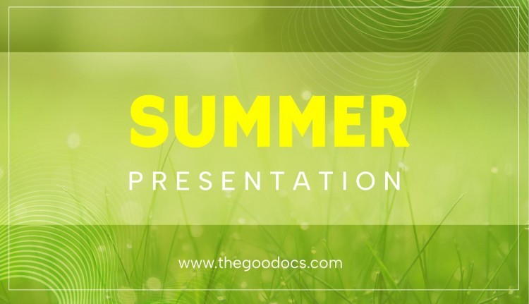 Bright Green Summer | Free Google Slide Theme
