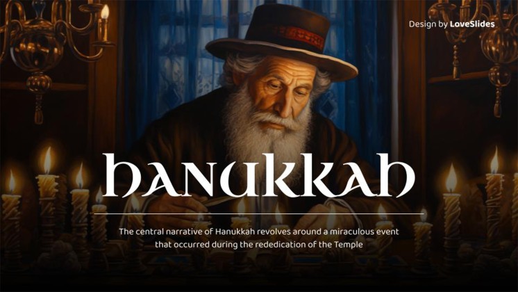 Dark Modern Hanukkah | Free Google Slide Theme
