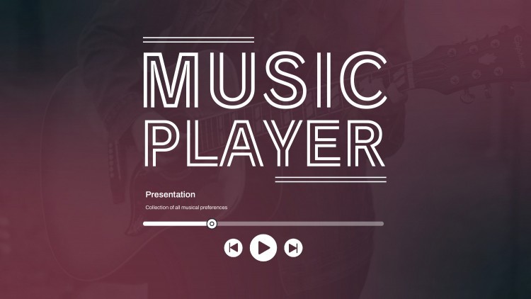 Dark Simple Music | Free Google Slide Theme