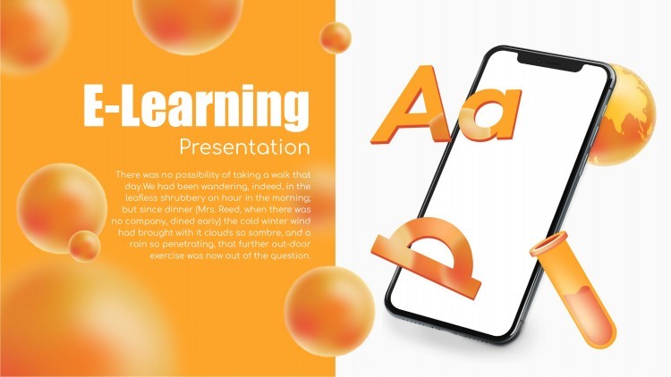 Orange Professional E-Learning | Free Google Slide Theme