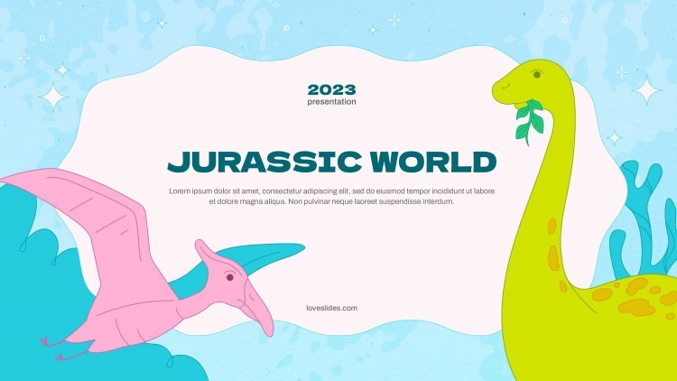 Fun Colorful Dinosaur | Free Google Slide Theme