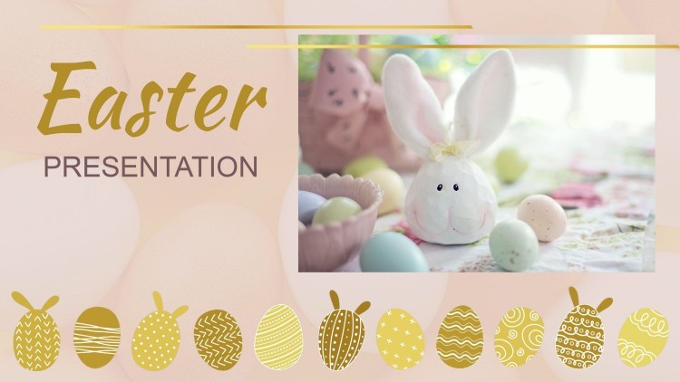 Gold Cute Easter | Free Google Slide Theme