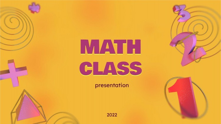 Gold Modern Math | Free Google Slide Theme