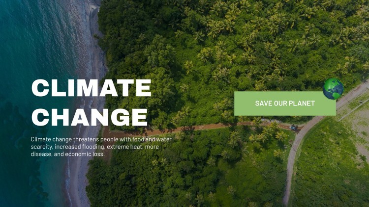 Green Climate Change | Free Google Slide Theme