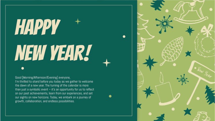 Green New Year | Free Google Slide Theme