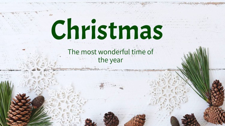 Green Simple Christmas | Free Google Slide Theme