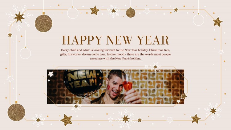 Shining Modern New Year | Free Google Slide Theme