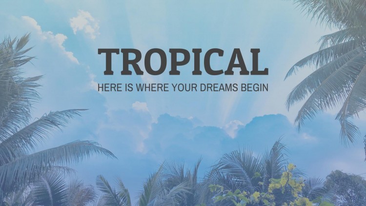 Sky Blue Tropical Vacation | Free Google Slide Theme