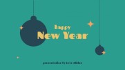 Green Happy New Year | Free Google Slide Theme