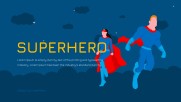 Stylish Blue Superhero | Free Google Slide Theme