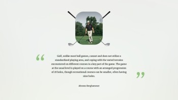Basic Golf Course | Free Google Slide Theme