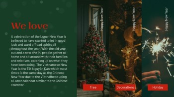 Gold Cute New Year | Free Google Slide Theme