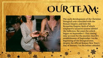 Gold Cute New Year | Free Google Slide Theme