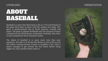 Grey Modern Baseball | Free Google Slide Theme