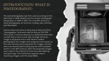History of Photography | Free Google Slide Theme