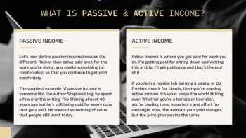Grey Passive Income | Free Google Slide Theme