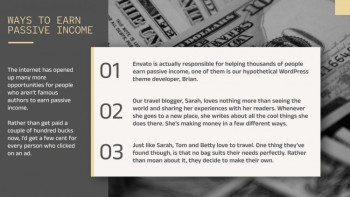 Grey Passive Income | Free Google Slide Theme