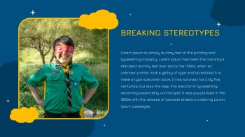 Stylish Blue Superhero | Free Google Slide Theme